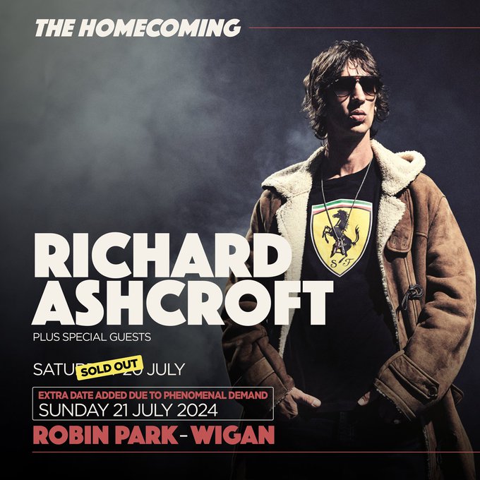 Richard Ashcroft Confirms Second Homecoming Show At Wigan's Robin Park ...